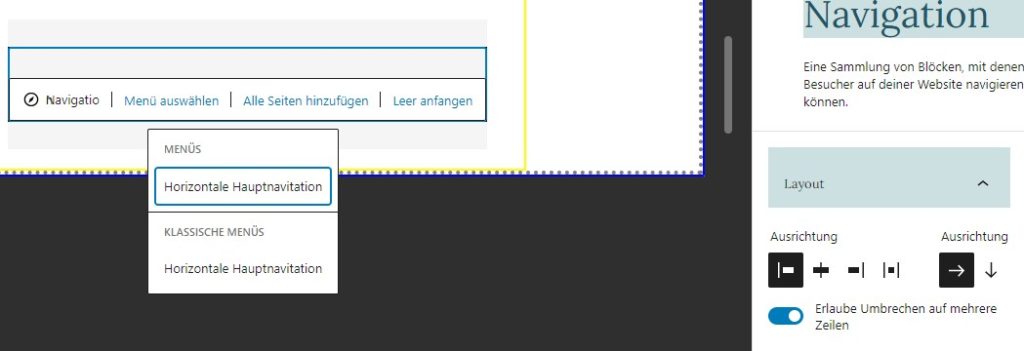WordPress : Navigations Block mit FSE Block Theme erstellen – so geht’s – Webdesign Oberwart ...