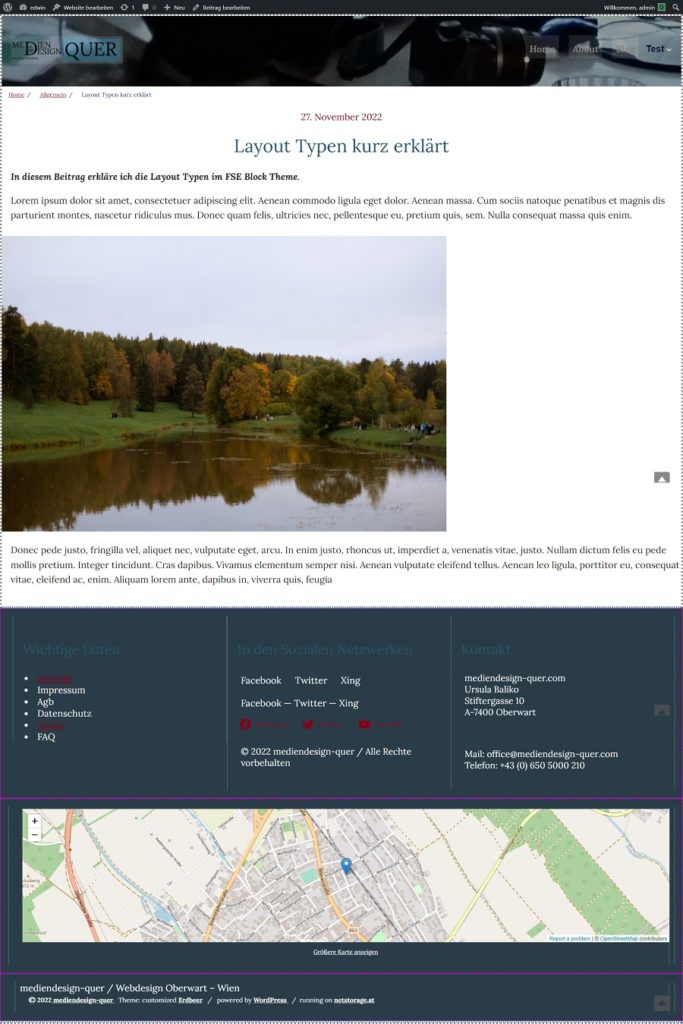 FSE Block Theme – Layout Default und Layout Constrained im Gruppe Block erklärt – Webdesign ...